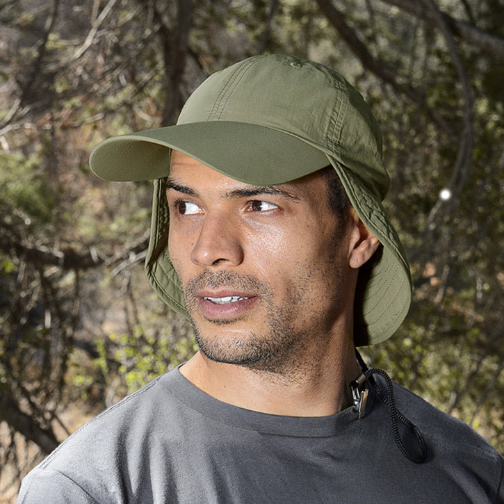 Outdoor Taslon UV Cap with Flap-Juniper Outdoor